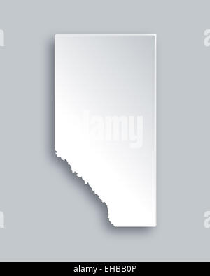 Alberta province of Canada map in gradient green, isolated on white ...