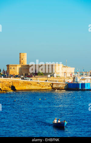 Watchtower on the waterfront. Watch tower with staircase and balustrade ...