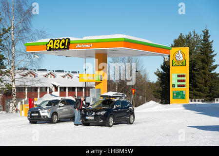 gas station Finland Europe Stock Photo: 13636462 - Alamy