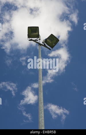 Lamp post in a football stadion Stock Photo - Alamy