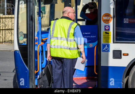 Male bus driver Stock Photo - Alamy