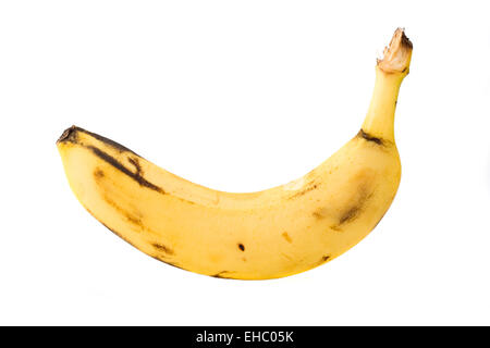 Single banana isolated on white background with clipping path Stock ...