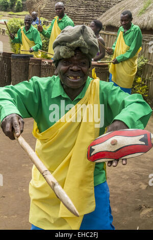 MUSANZE, RWANDA - NOVEMBER 5: Tribal Dancer of the Batwa Tribe Perform ...