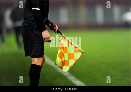 Assistant referees in action during a soccer match Stock Photo - Alamy