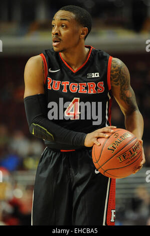 Chicago, IL, USA. 11th Mar, 2015. Rutgers Scarlet Knights guard Bishop ...