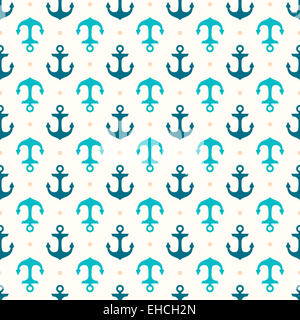 seamless wallpaper with sea anchors Stock Photo - Alamy
