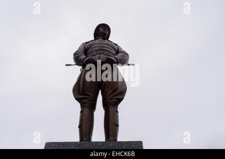 General George Smith Patton statue cornerstone (foundation stone Stock ...