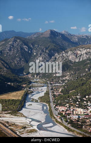 overview above the Var river valley near Nice Stock Photo - Alamy