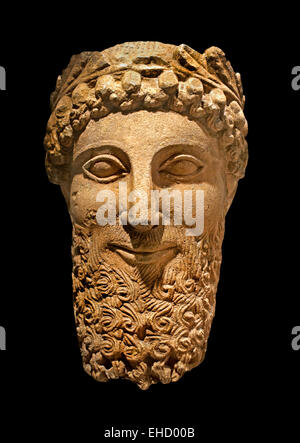 Cypriot head 470-460 ( Greek smile and Persian beard ) Athienou Cyprus ...
