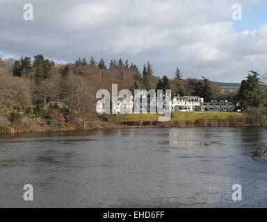 Loch Faskally and Green Park Hotel Pitlochry Scotland March 2015 Stock ...