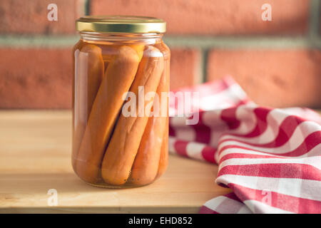 Jar of Hot Dog Sausages Stock Photo: 21889706 - Alamy