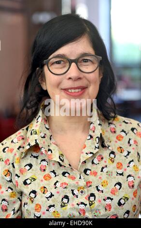 Cologne, Germany. 12th Mar, 2015. Author Katja Alves poses at the Lit ...