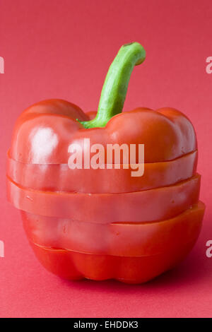 Nahaufnahme roter Paprika Gemüse Stock Photo - Alamy