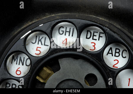Old-fashioned rotary dial telephone with letters from the 1920s at ...