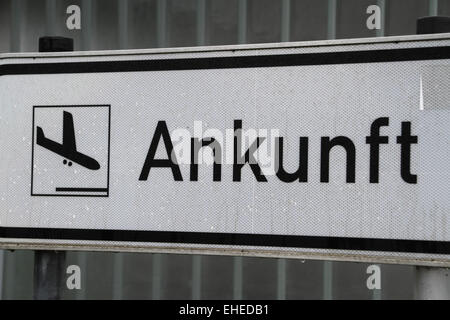 Sign - arrival - , Schild - Ankunft Stock Photo - Alamy