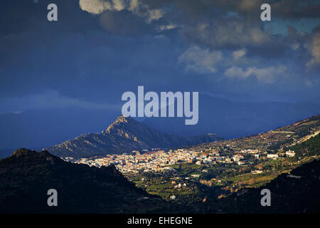 Italy, Sardinia, Dorgali, view of town Stock Photo - Alamy