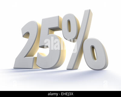 Twenty Five Percent 25 Stock Photo - Alamy