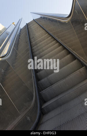 The Town of Albufeira with outdoor escalator, Algarve. Southern ...
