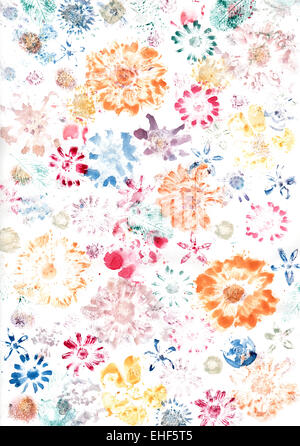 Abstract hand painted flower watercolor background Stock Photo - Alamy