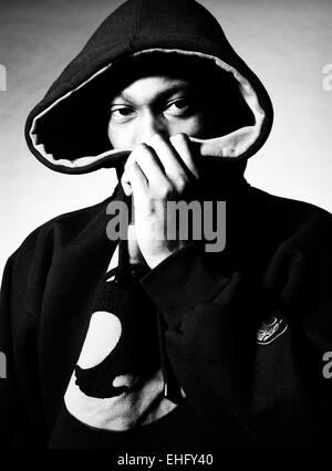 Dizzee Rascal black and white portrait Stock Photo - Alamy