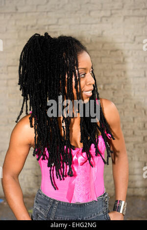 Portrait of D'Nyce from the Rampage Crew London Stock Photo - Alamy