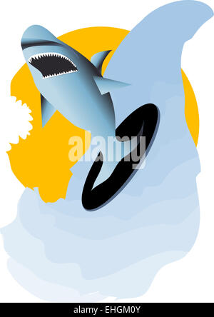 Fish and attention sign Stock Photo - Alamy