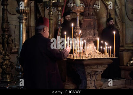 A Muslim consular guard, also known as “Kawas” wearing red tarboosh hat ...