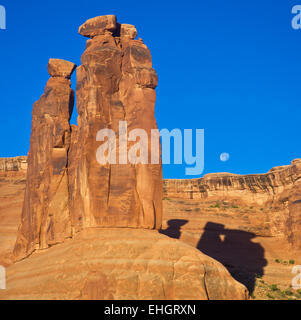 Three Sisters Rock Formation, Arches National Park, Moab, Utah Stock ...