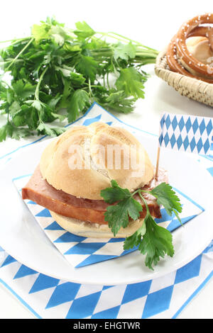 fresh beef and pork loaf roll Stock Photo - Alamy