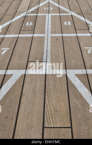 Shuffleboard on board a cruise ship Stock Photo - Alamy