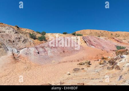 Beautiful scenery of the desert of Negev with rocky hills and sand in ...