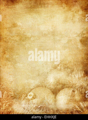 bauble over vintage paper, nice christmas background Stock Photo - Alamy