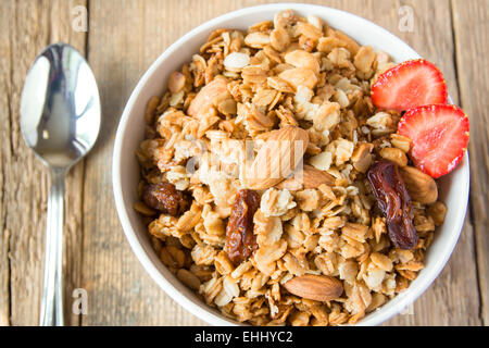 delicious and healthy granola or muesli, with lots of dry fruits, nuts ...