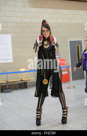 Excel, London UK. 14th March 2015. Cosplay is on display the London ...