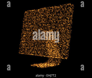 Orange shimmering computer screen Stock Photo - Alamy