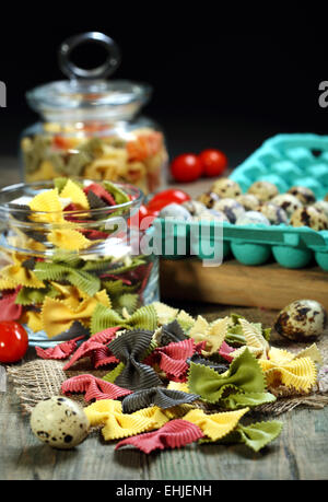 Quail eggs and noodles Stock Photo - Alamy