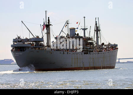 Liberty Ship SS John W. Brown underway on the Chesapeake Bay departing ...