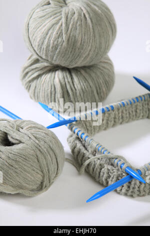 needle play with wool Stock Photo - Alamy