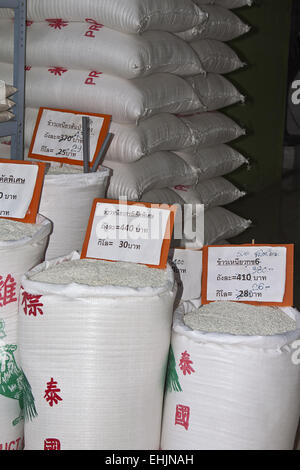 Thailand, Thai rice, shelled grains are sieved by hand Stock Photo - Alamy