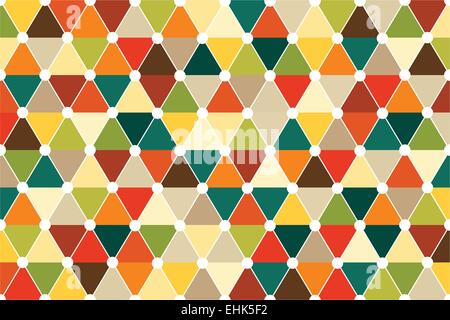 Quincunx Seamless Triangle Pattern Vector With Retro Color Palette ...
