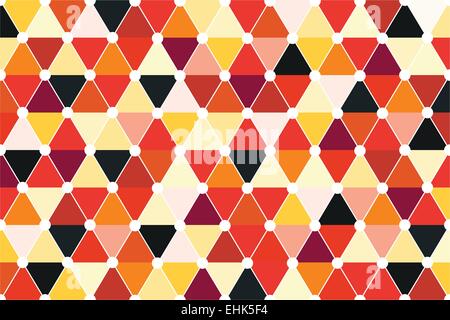Quincunx Seamless Triangle Pattern Vector With Retro Color Palette ...