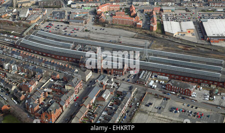aerial view of Durham railway station Stock Photo - Alamy