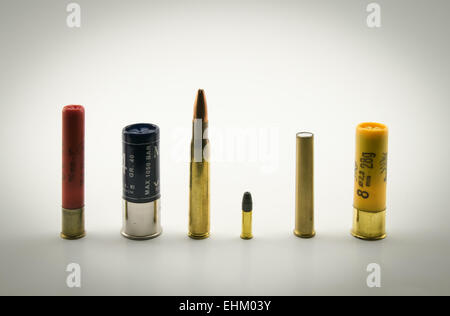 ammunition of various calibers and color Stock Photo - Alamy