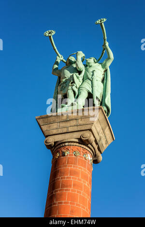 The lure players, the monument at the City Hall Square in Copenhagen ...