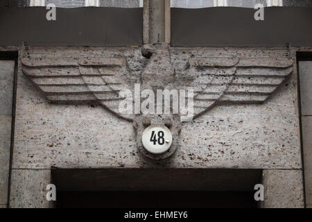 Reichsadler. Nazi eagle from the 1930s on the main building of the ...