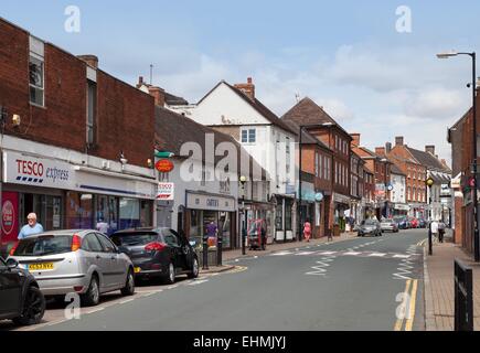 The town centre of Coleshill, Warwickshire, showing shops and ...