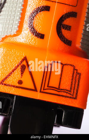 CE mark symbol marking logo with unsuitable for 0-3 symbol on packaging ...