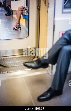 Inside of Tokyo, Japan Metro Subway Train Stock Photo - Alamy