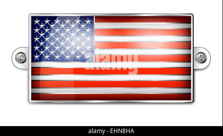 Embossed Enamel Badge American Flag Background Stock Photo - Alamy