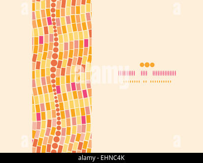 Fire mosaic tiles seamless horizontal torn frame pattern background ...